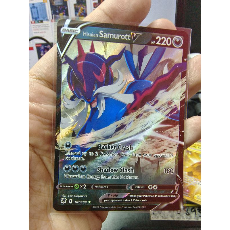 Dark Type - Pokemon Card - Hisuian Samurott V 101/189 | Shopee Malaysia