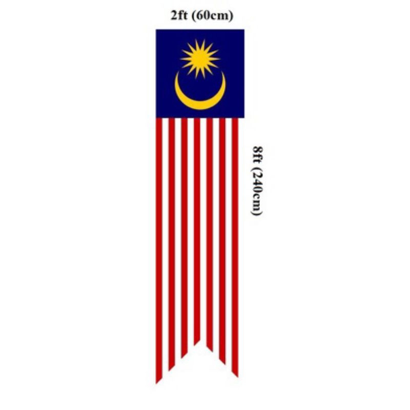 Bendera Malaysia 2x8 / 60cm x 240cm/ Banting/ Flag Malaysia | Shopee ...