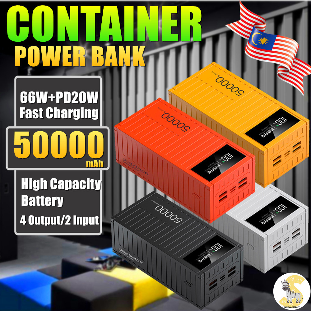 50000mah Container Power Bank Auxiliary Battery Big Capacity 20W Fast ...