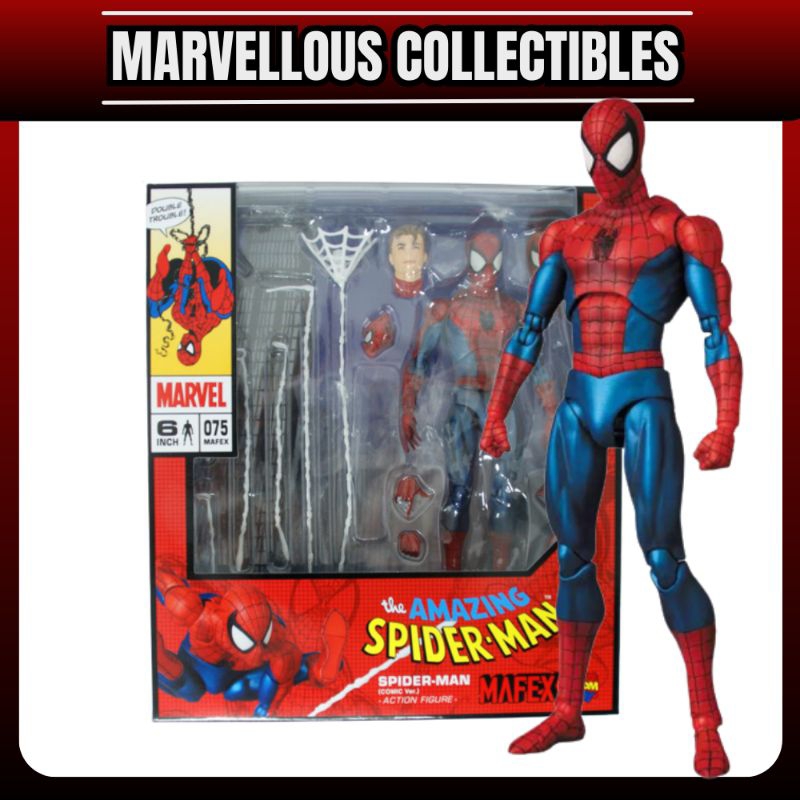 Mafex 075 Amazing Spiderman Comic Version 6 Inch Action Figure | Shopee ...