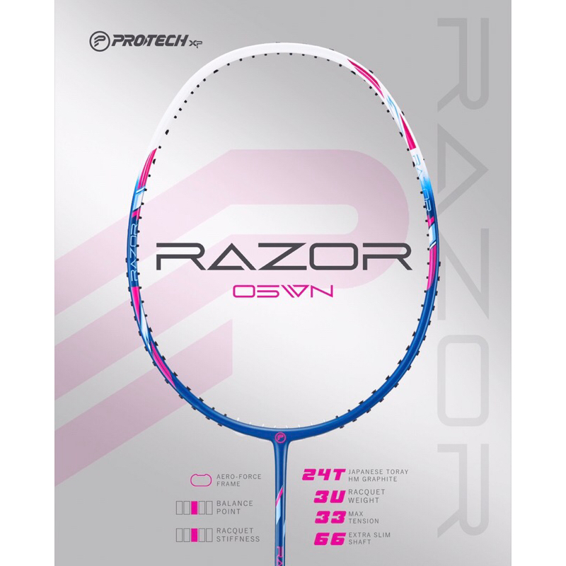 PROTECH RAZOR 05WN | 3UG1 | MAX 33 LBS BADMINTON RACKET | Shopee Malaysia