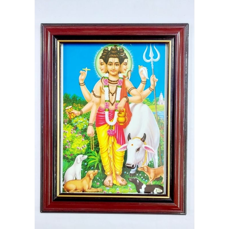 Dhavantiri Photo Frame Shivan Brahma Vishnu Picture | Shopee Malaysia