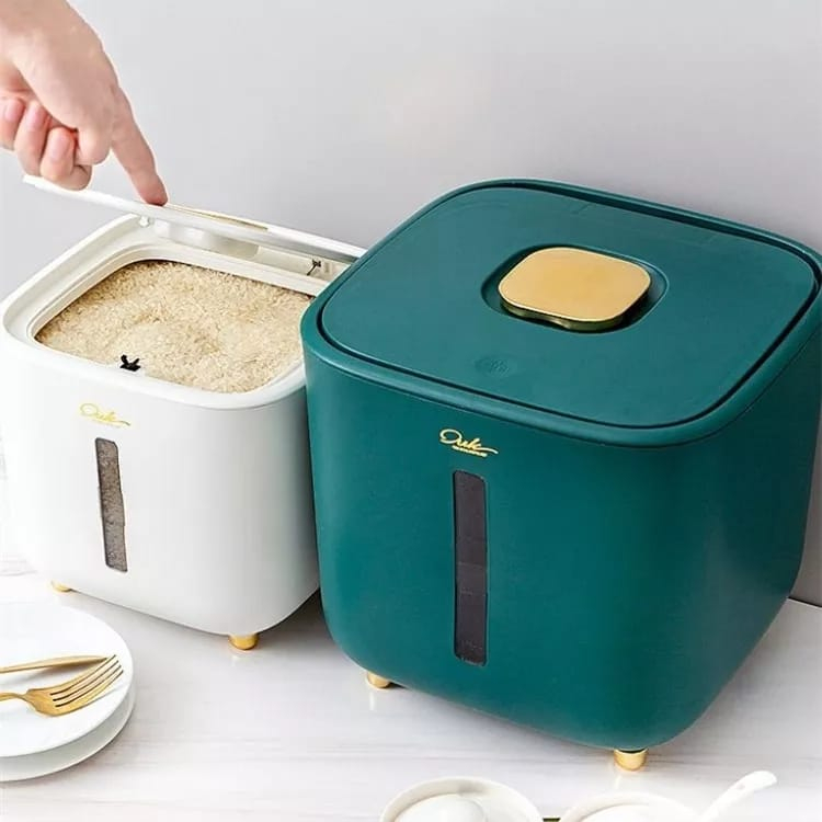 Rice Storage Box Grain Container Household Cereal Rice Bucket | Shopee ...