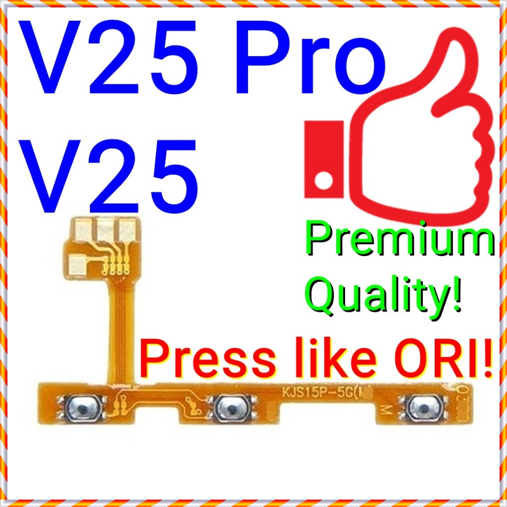 (Press like ORI) NEW On /Off Power Volume Buttons Switch Flex Ribbon vivo V25 Pro /V25 5G ...