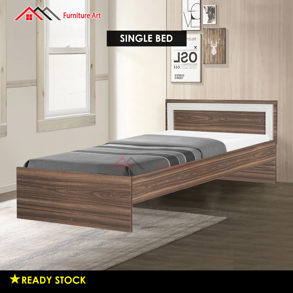 Furniture Art Single Bed Frame/Katil Single/Single Bed/ Katil Budak/Bed ...