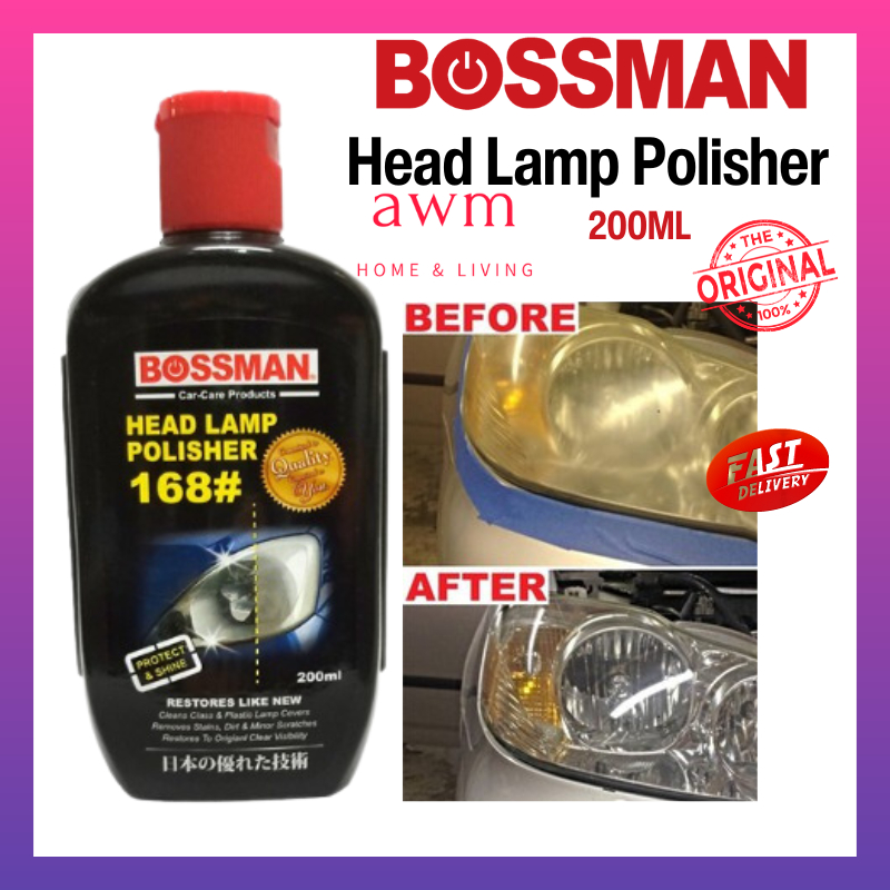 AWM BOSSMAN Head Lamp Polish Headlamp Cleaner Car Care Cleaner Pengilat ...
