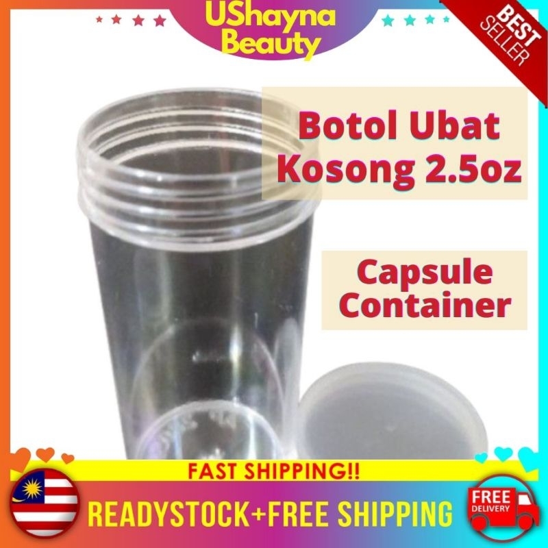 5pcs Botol Ubat Kosong Botol Kapsul Kosong Botol Kapsul Kecil Travel ...
