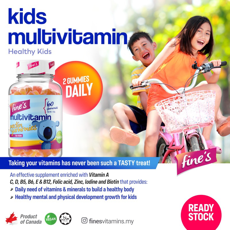 Fine's Multivitamins (Kid's Health Vitamins Supplements Gummies ...