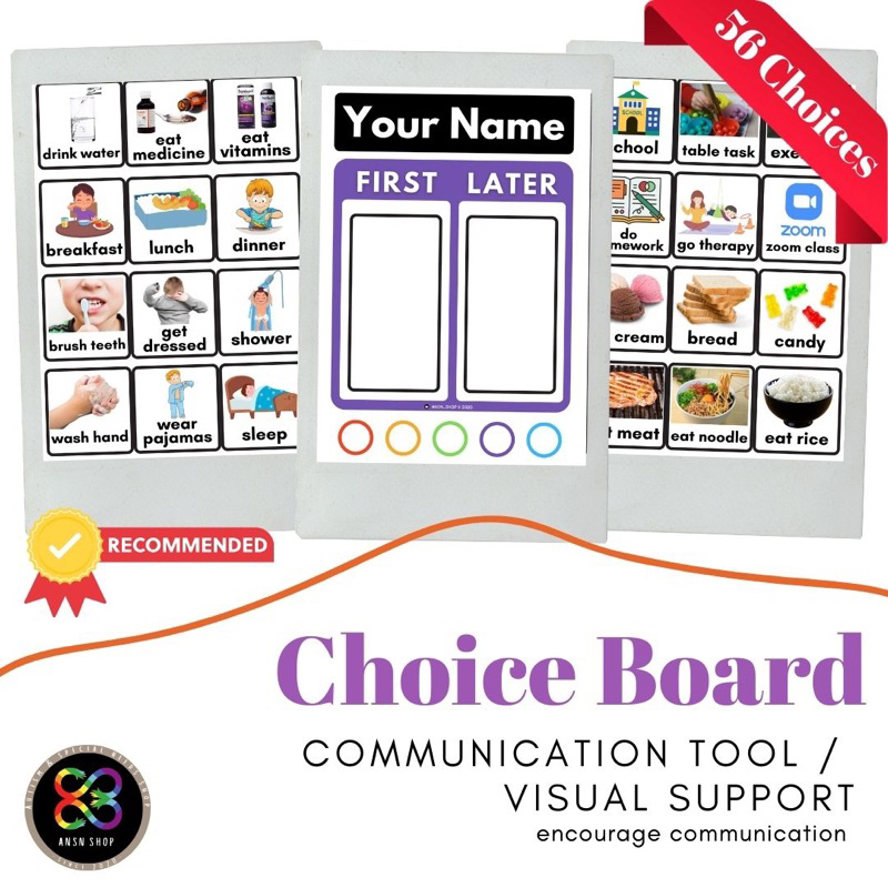 Choice Board (PDF) Special Needs / Preschool / Speech Therapy / Visual ...