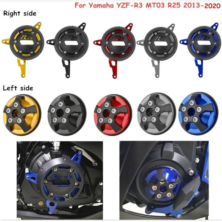 🔥ENGINE PROTECTOR SET🔥Yamaha R25 Engine Cover Left Right Clearance ...