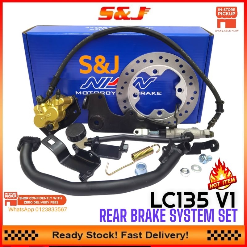 YAMAHA LC135 V1 PNP REAR BRAKE SYSTEM SET 2POT CALIPER 125Z CUTING ...
