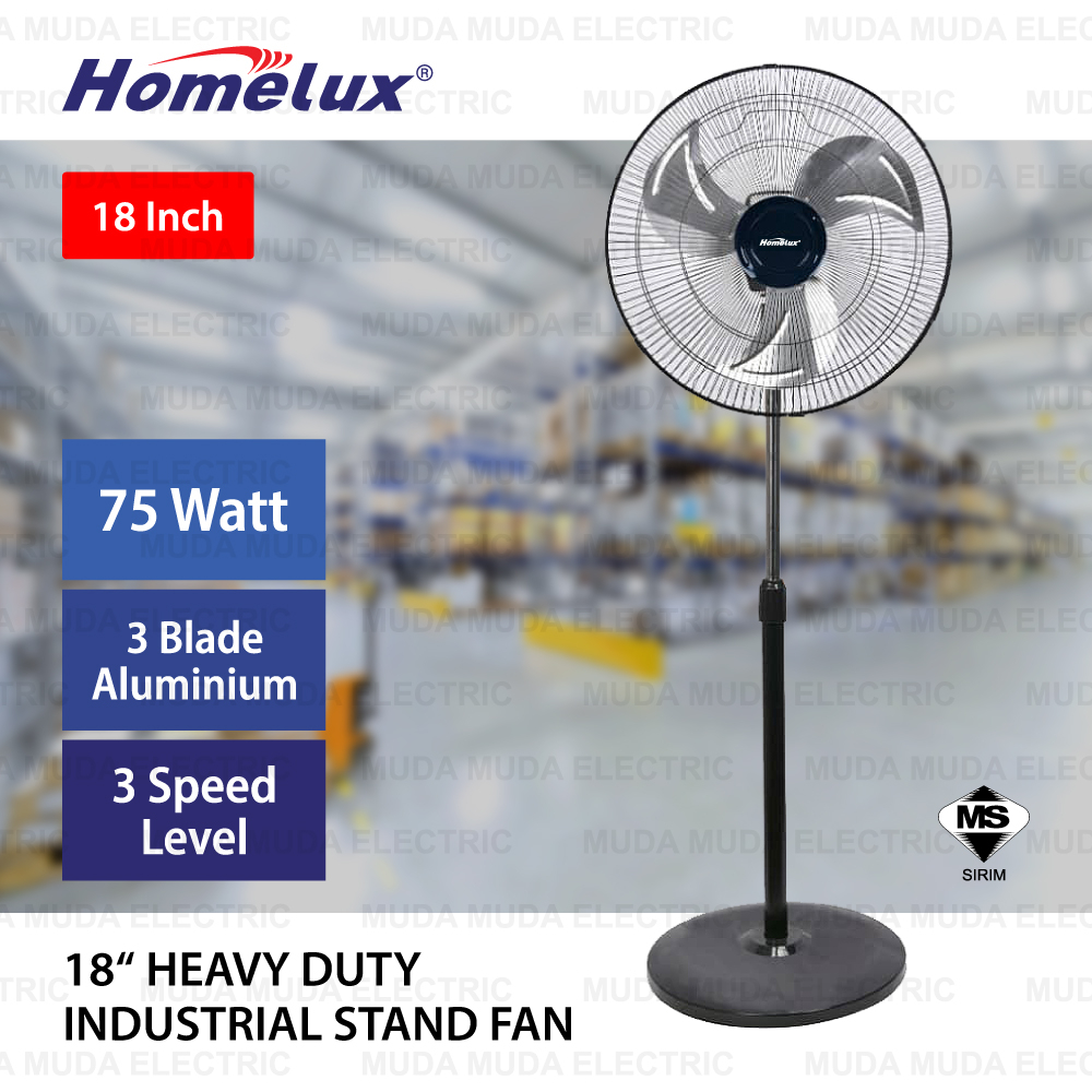 HEAVY DUTY 18" / 20" Industrial Stand Fan Ready Stock SIRIM Approved ...