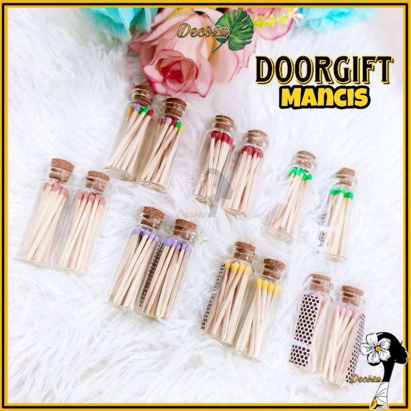 DECO2U Wedding Doorgift Kahwin Murah Mancis Botol Kaca / Matches Stick ...