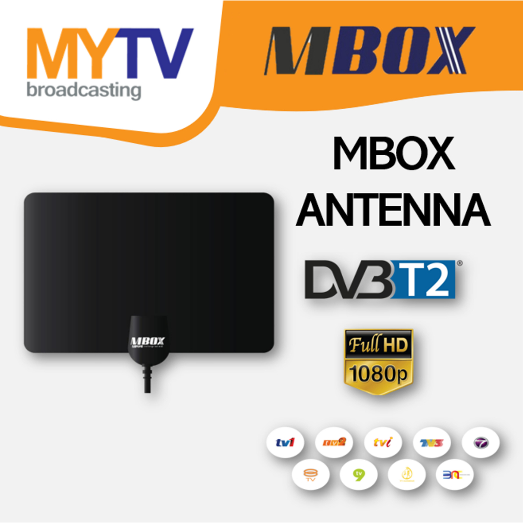 MBOX Digital Antenna | MyTV Broadcasting MyFreeView Indoor Antena MyTv Full Set DTTV DVBT2 Tv ...
