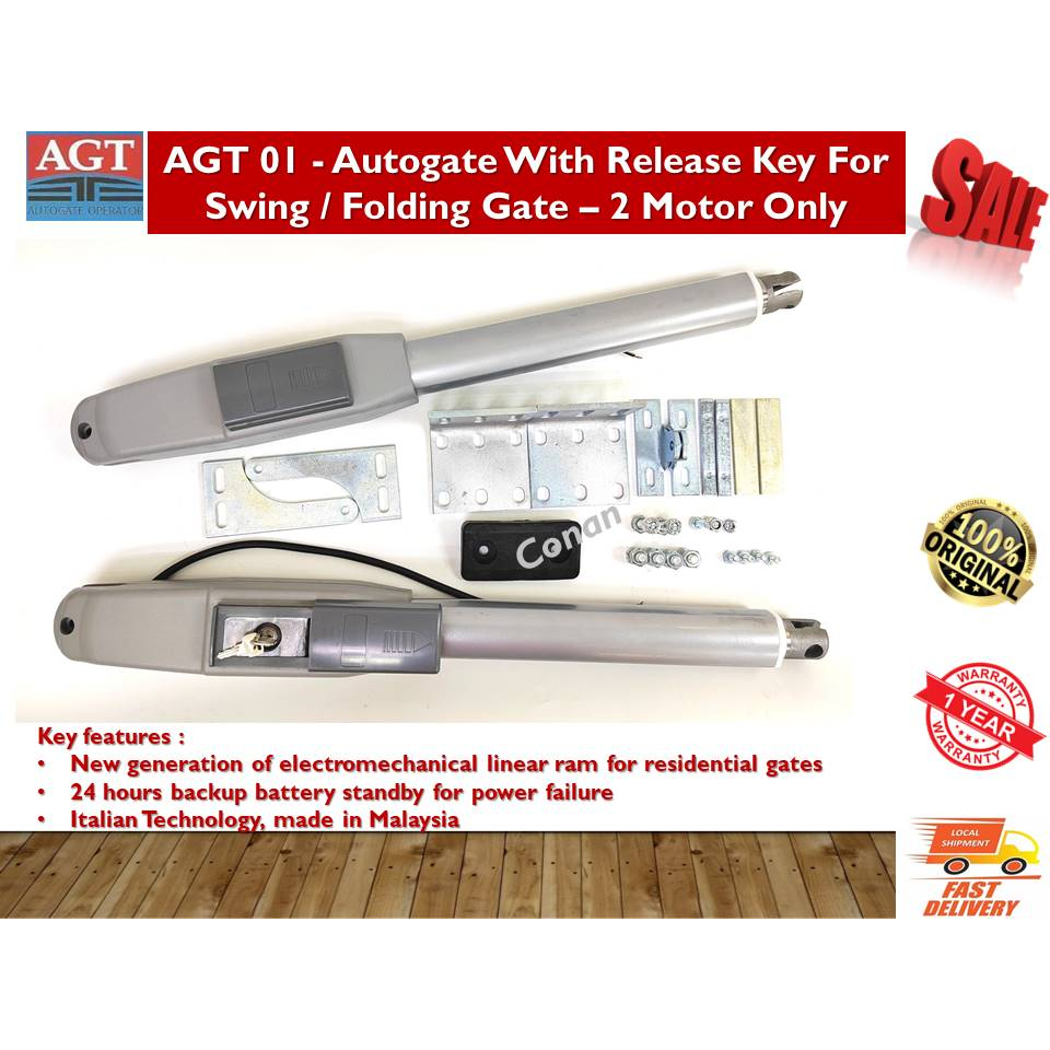 AGT 01 - Autogate With Release Key For Swing / Folding Gate - 2 Motor ...
