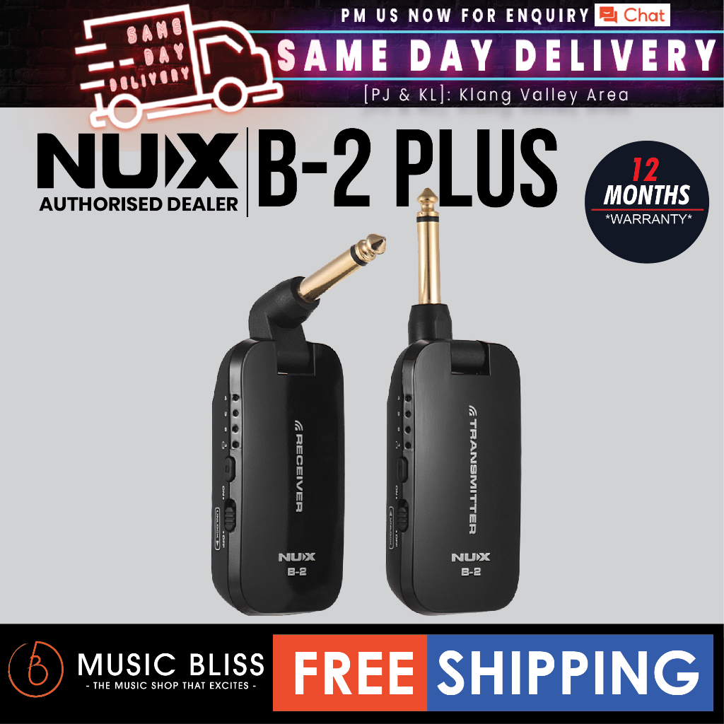 NUX B-2 PLUS 2.4GHz Guitar and Bass Wireless System (B2 / B2PLUS) | Shopee Malaysia