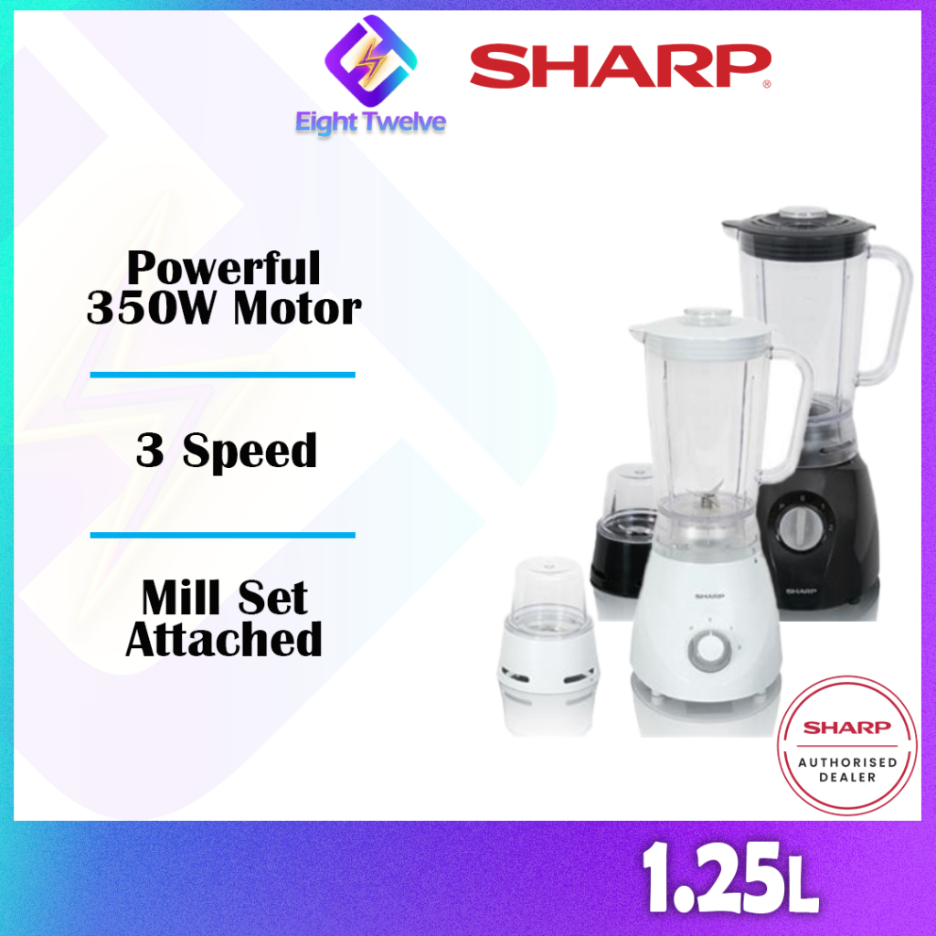 Sharp 1.25L 3 Speed Blender (350W) | EM130WH | EM131BK | Shopee Malaysia