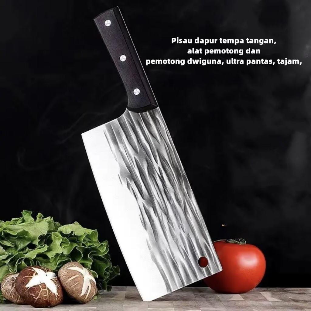 Pisau dapur tempa tangan, alat pemotong dan pemotong dwiguna, ultra ...