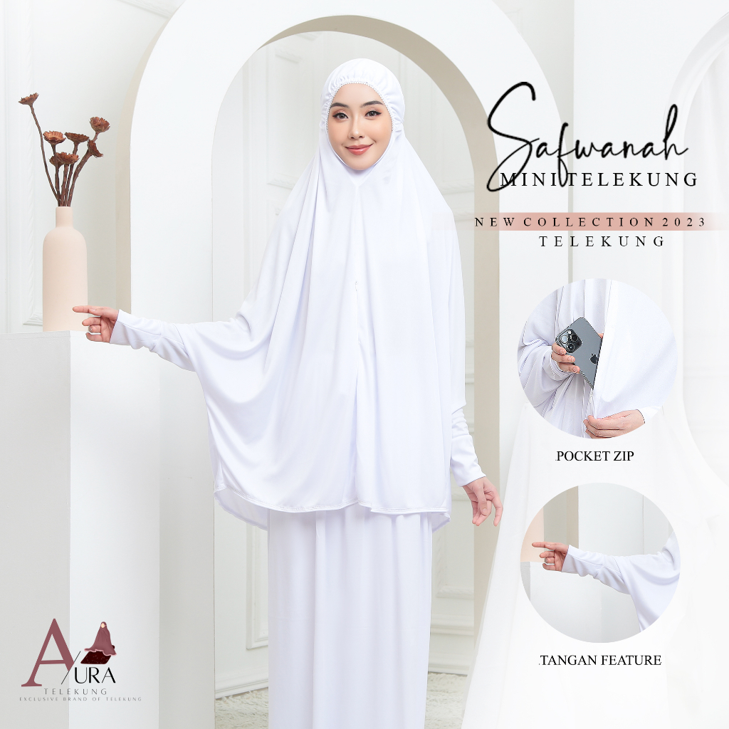 Telekung Mini Tangan with Zip Poket Lycra, Telekung Haji Umrah By ...