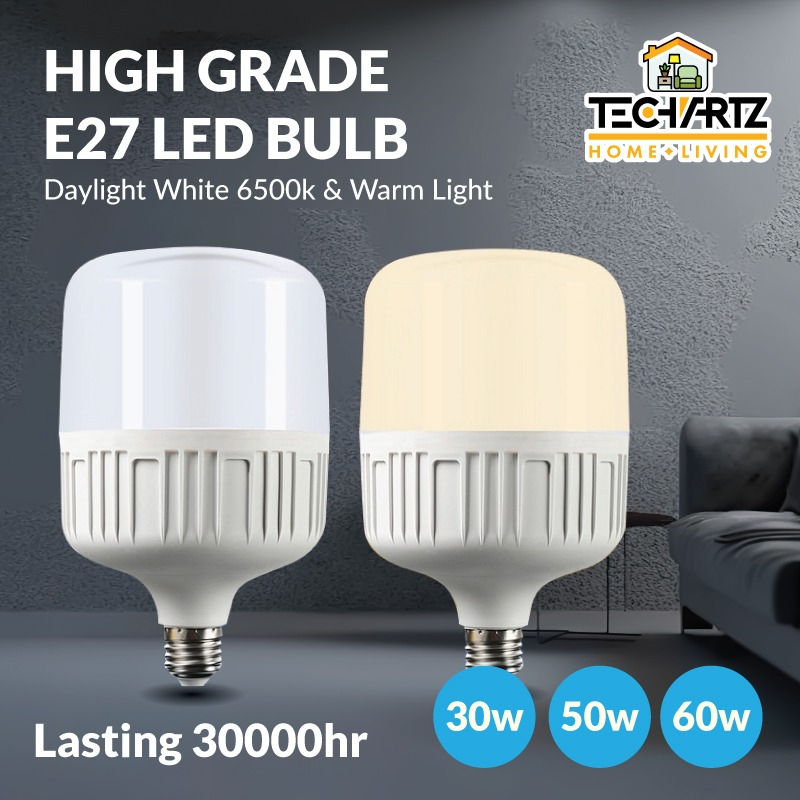High Grade E27 LED Bulb 30w 50w 60w Cool Daylight White Bulb 6500K Warm ...
