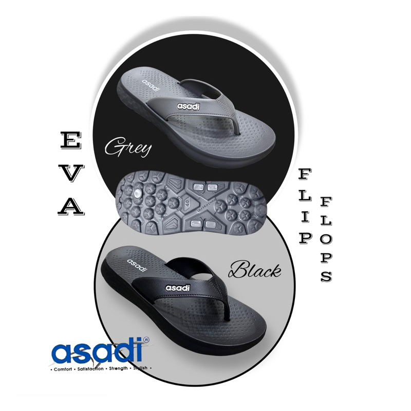 Asadi Men's Flip-Flops Slippers EVA Thick Soft Sole Comfortable Non ...