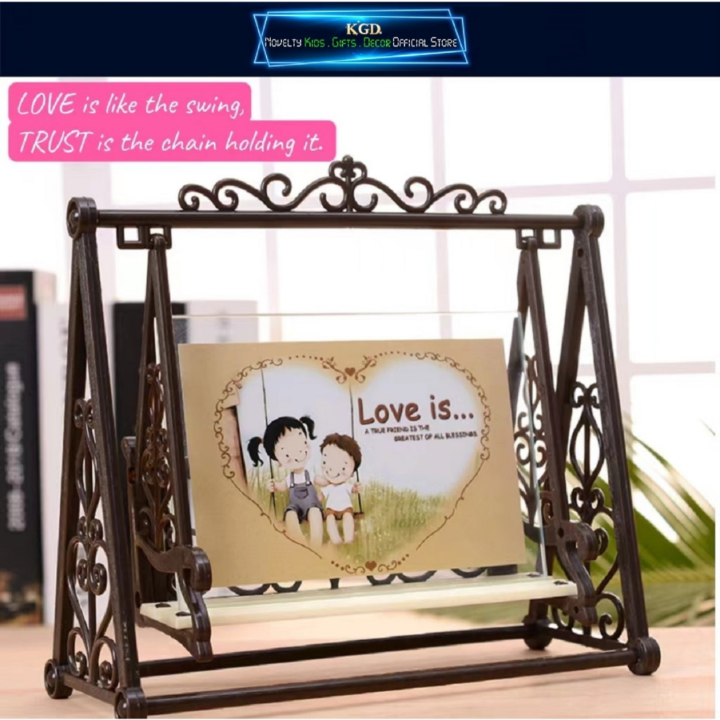 Creative Love Swing Photo Frame 3R Bingkai Foto Unik Comel Cute Decor ...