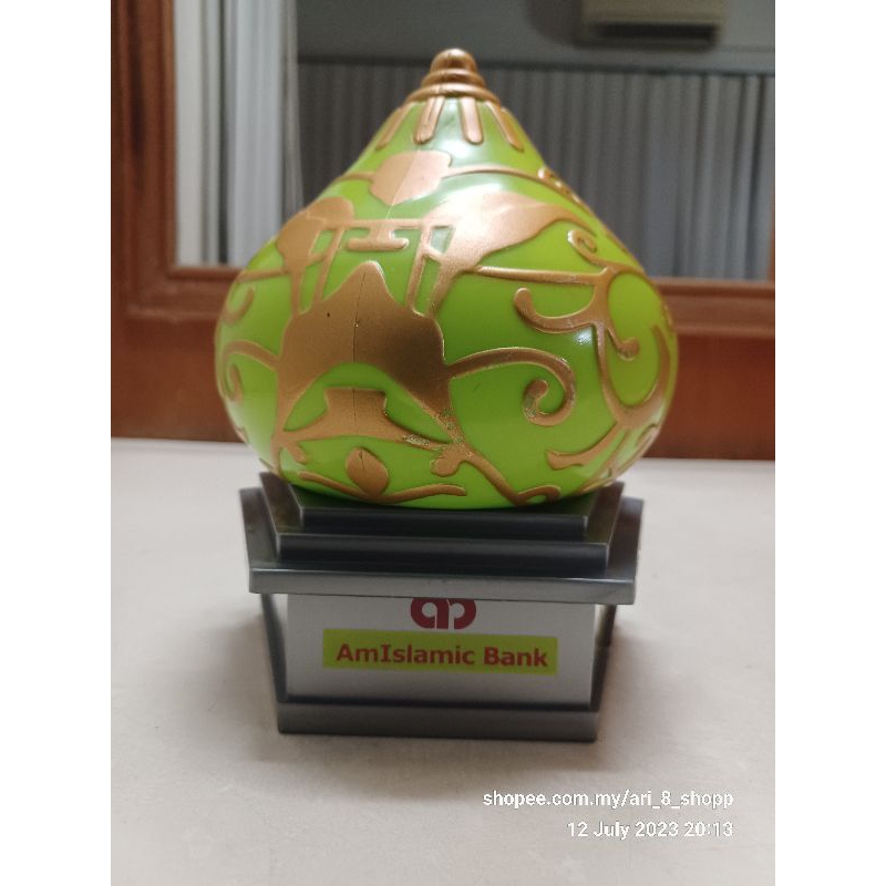AmIslamic Bank Green Dome Grey Body Coin Bank / Tabung | Shopee Malaysia