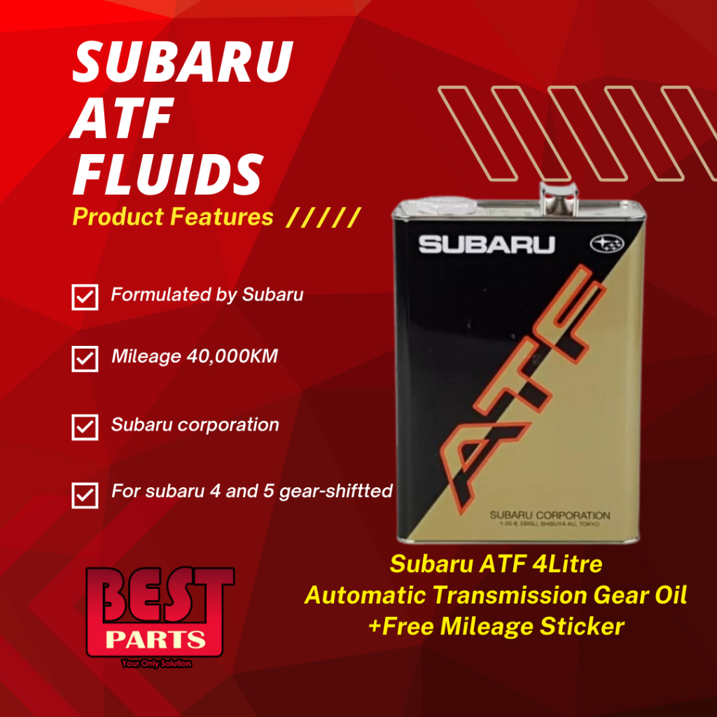 Subaru ATF Oil Transmission Fluid Ester GT WRX STI BRZ Levorg XV ...