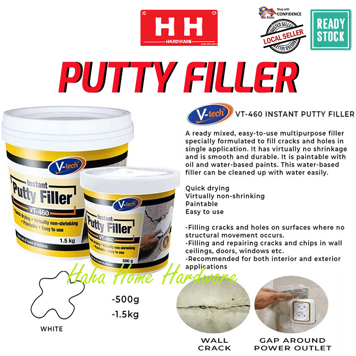 Tampung Lubang ; Putty Filler Filling Cracks and Holes ; Cellulose ...