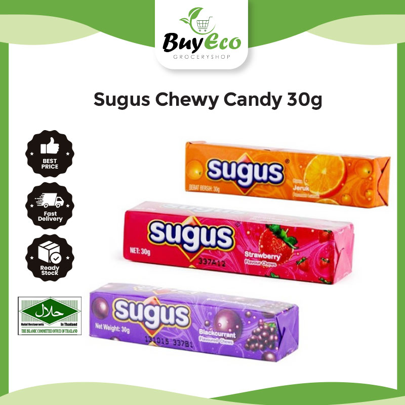 Sugus Chewy Candy 30g GRAPE/STRAWBERRY/ORANGE | Shopee Malaysia
