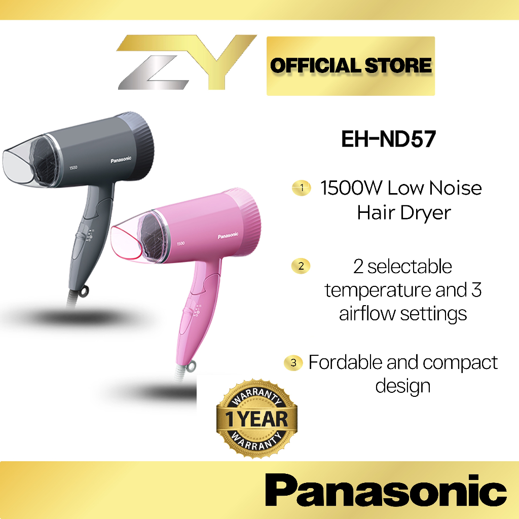 Panasonic 1500W Low Noise Hair Dryer EH-ND57-P655 | Shopee Malaysia