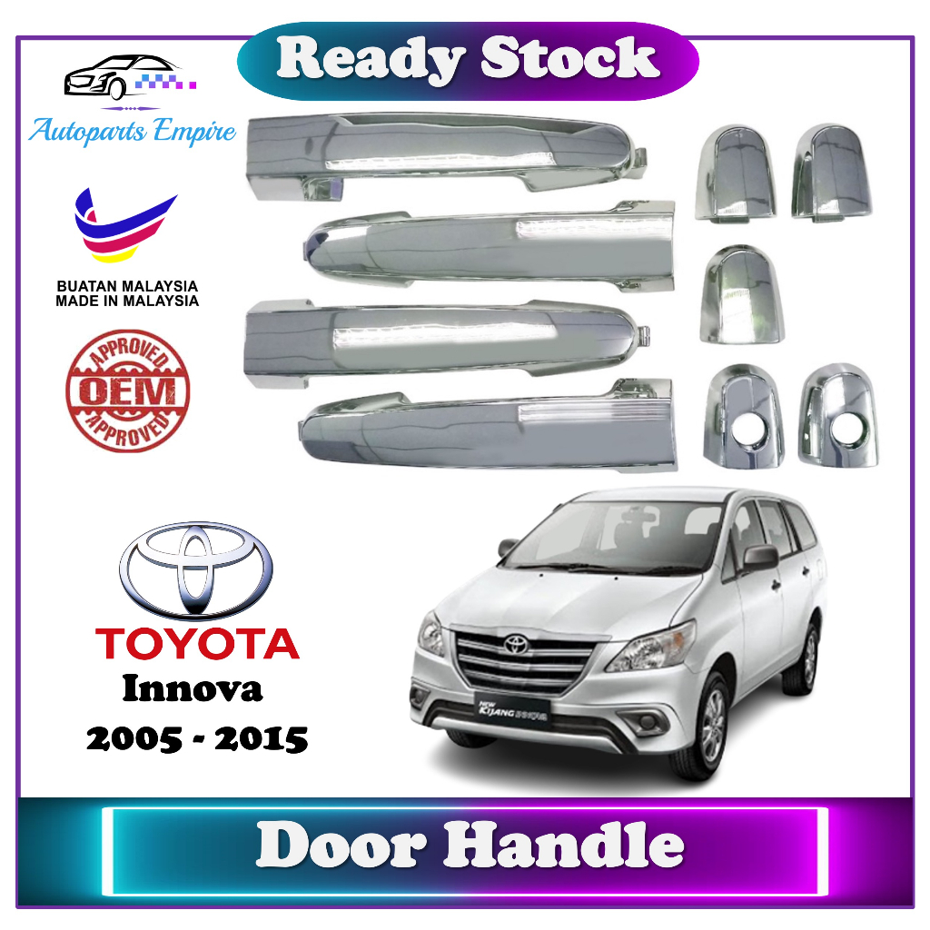 Toyota Innova 】 Chrome Outer Door Handle - Full Handles / Pemegang ...