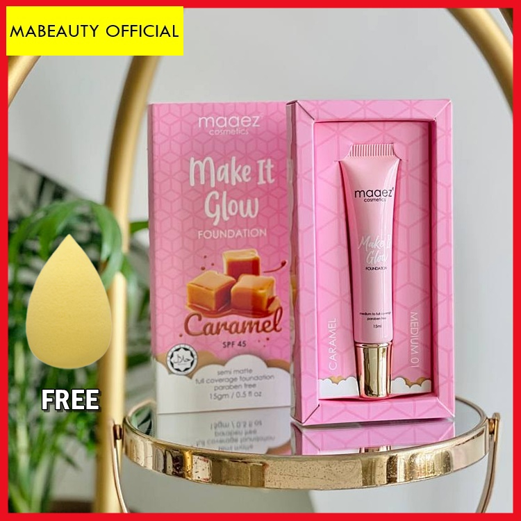 MAAEZ FOUNDATION 💯ORIGINAL HQ | Make It Glow MAAEZ COSMETICS | Shopee ...