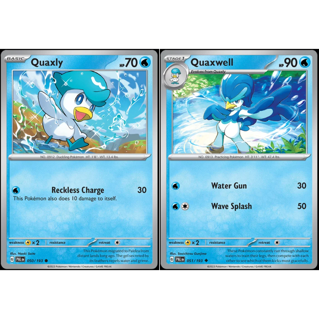 Pokemon TCG: Paldea Evolved - Quaxly / Quaxwell | Shopee Malaysia