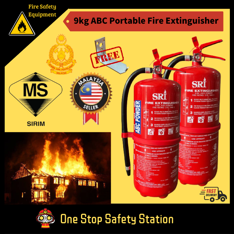 [READY STOCK] NEW 9kg ABC Dry Powder Fire Extinguisher with Sirim ...