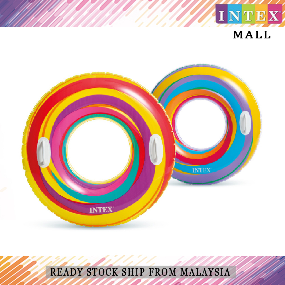 INTEX 91CM Stargaze Tubes Clear Top Swimming Pool Ring With Heavy Duty ...