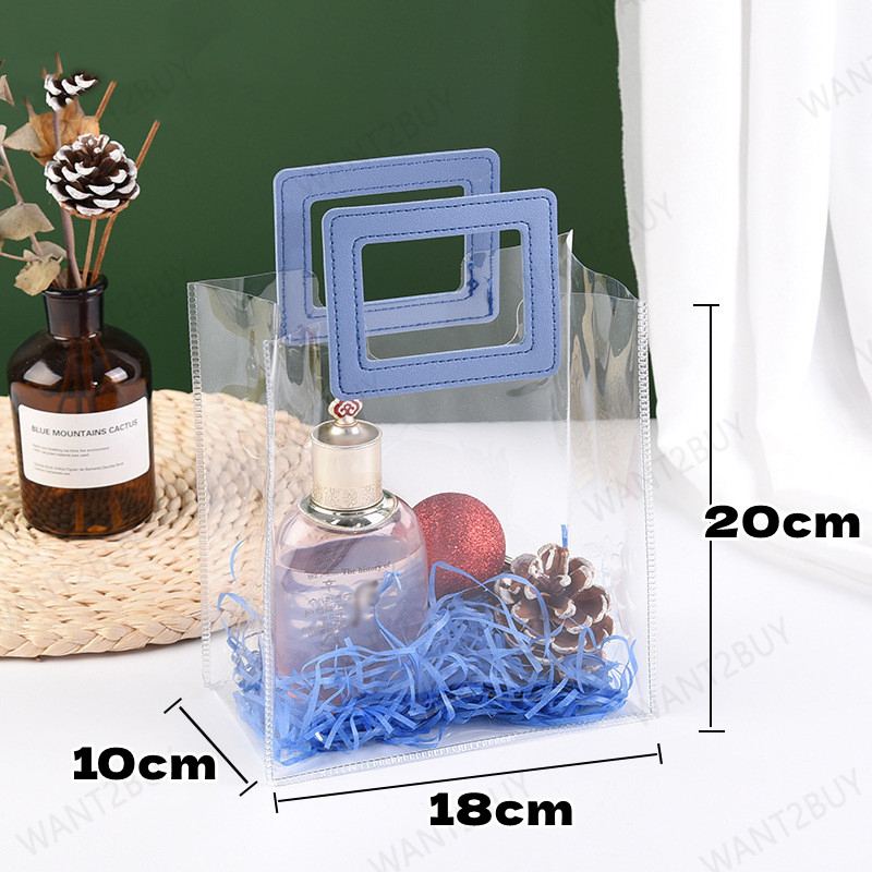 1pcs Double Layer Premium Gift Bag Tote Handle Bag Wedding Event PVC Pu ...