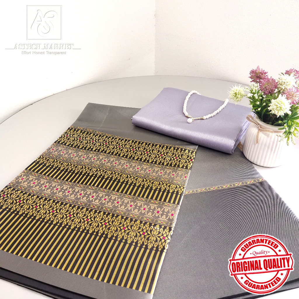 (Design Mewah) Original Quality Thai Silk Set / Kain Tenunan / Songket ...