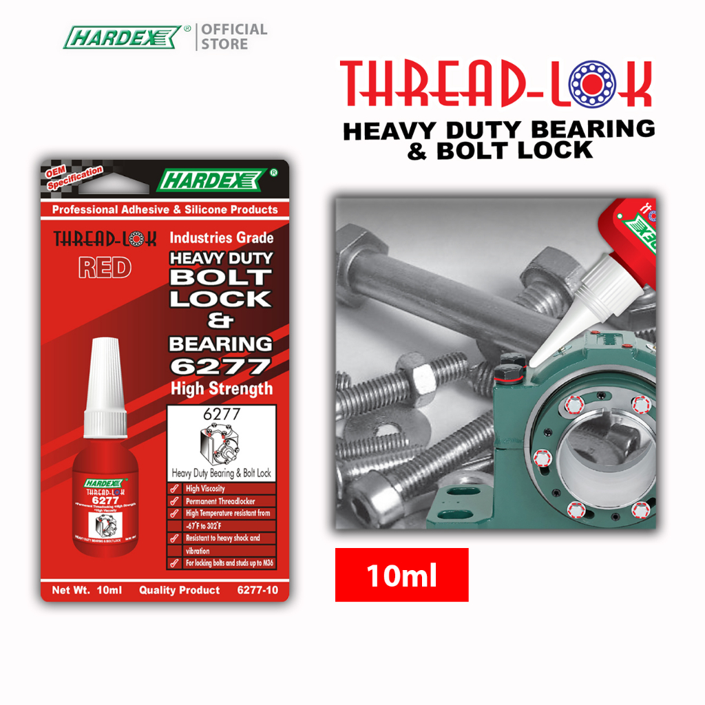 HARDEX Thread Lock Heavy Duty Bearing & Bolt Lock - 10ml (6277-10ML ...