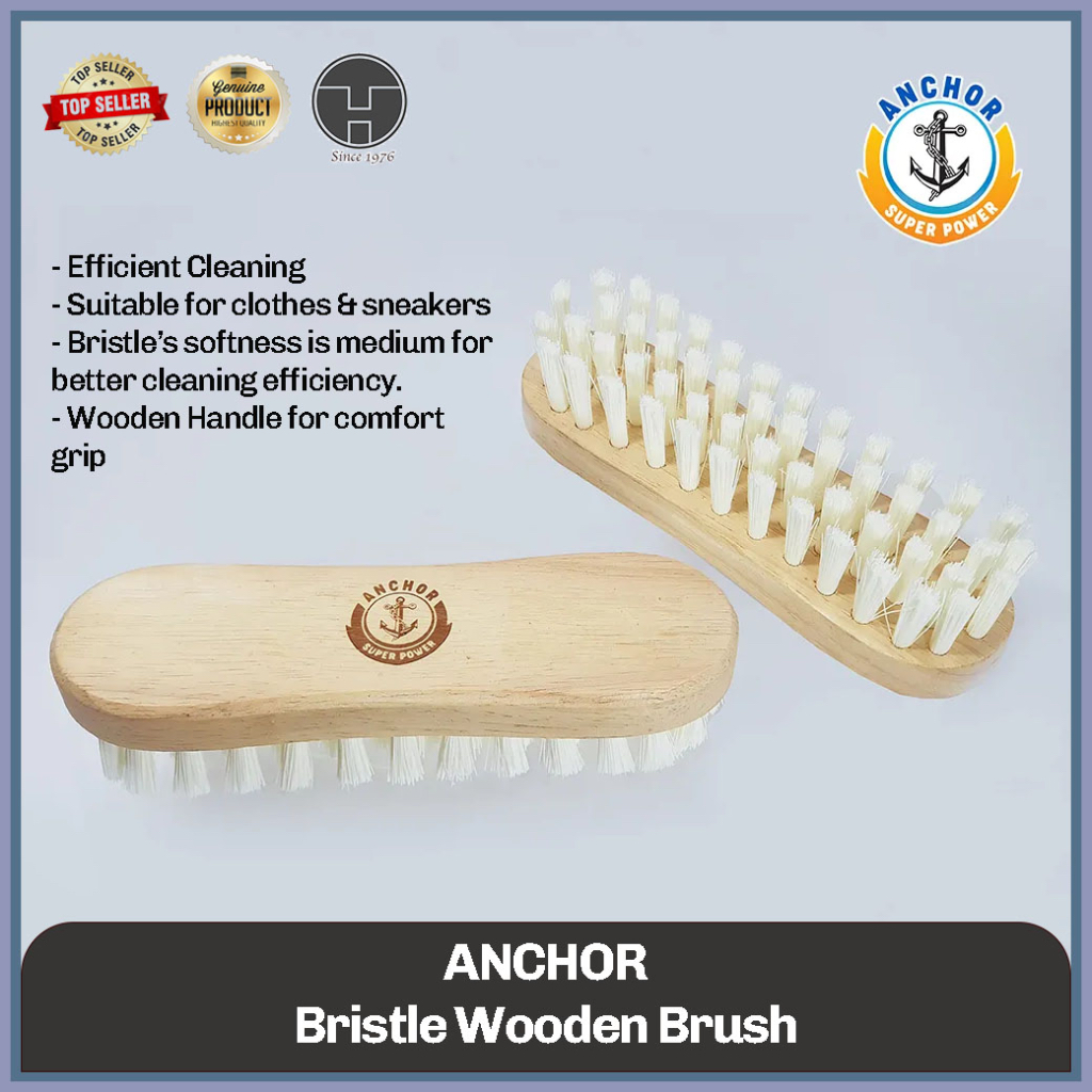 [TeoHin] Anchor Brand Bristle Wooden Brush for laundry or sneaker ...