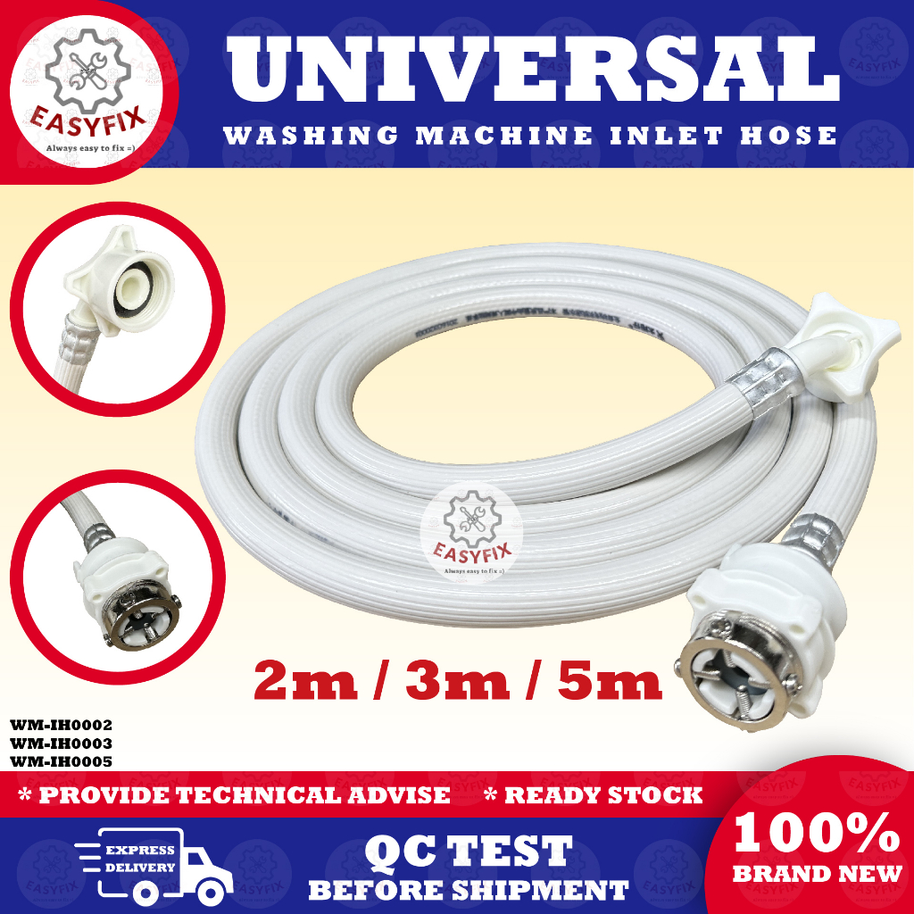 1.5M 2M 3M 4M 5M UNIVERSAL WASHING MACHINE INLET HOSE MESIN BASUH ...