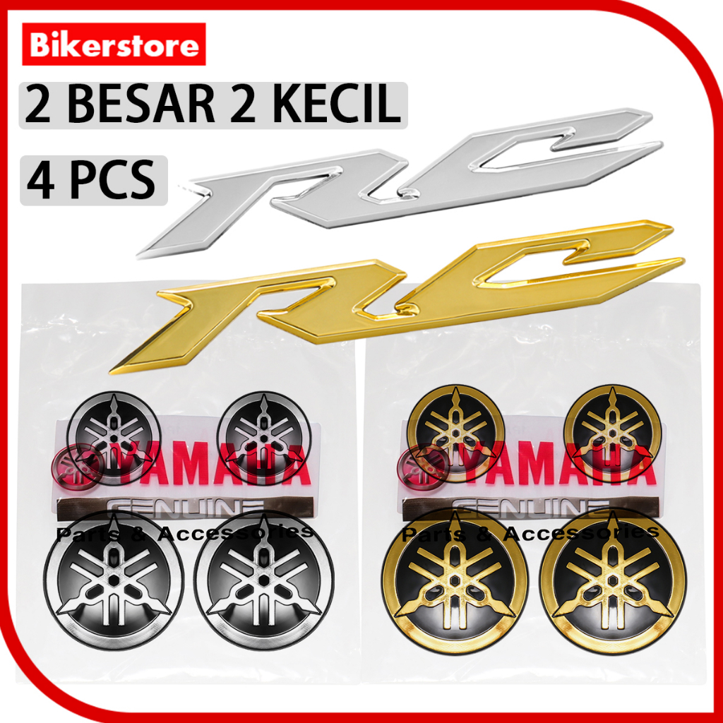 4 PCS Yamaha Y15 Emblem Logo RC Emblem Logo Stickers Set Original ...