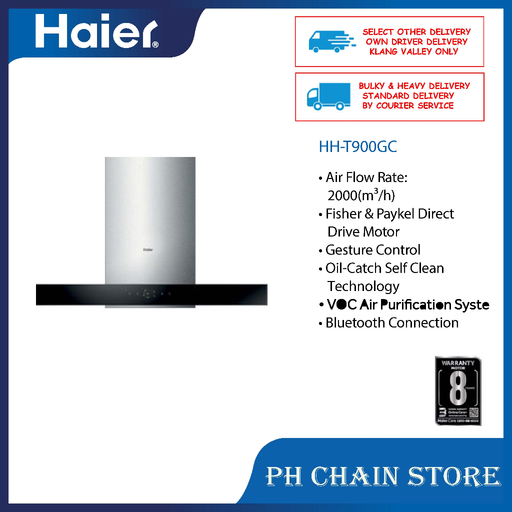 HAIER 90CM VENTILATION HOOD | HH-T900GC | Shopee Malaysia
