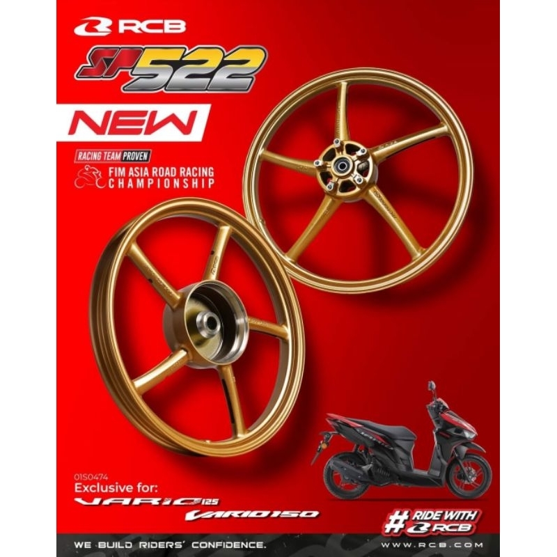 RCB Racing BOY SP522 Vario 125 /150 Sport Rim 17 inci Avantiz EgoLC Ego ...