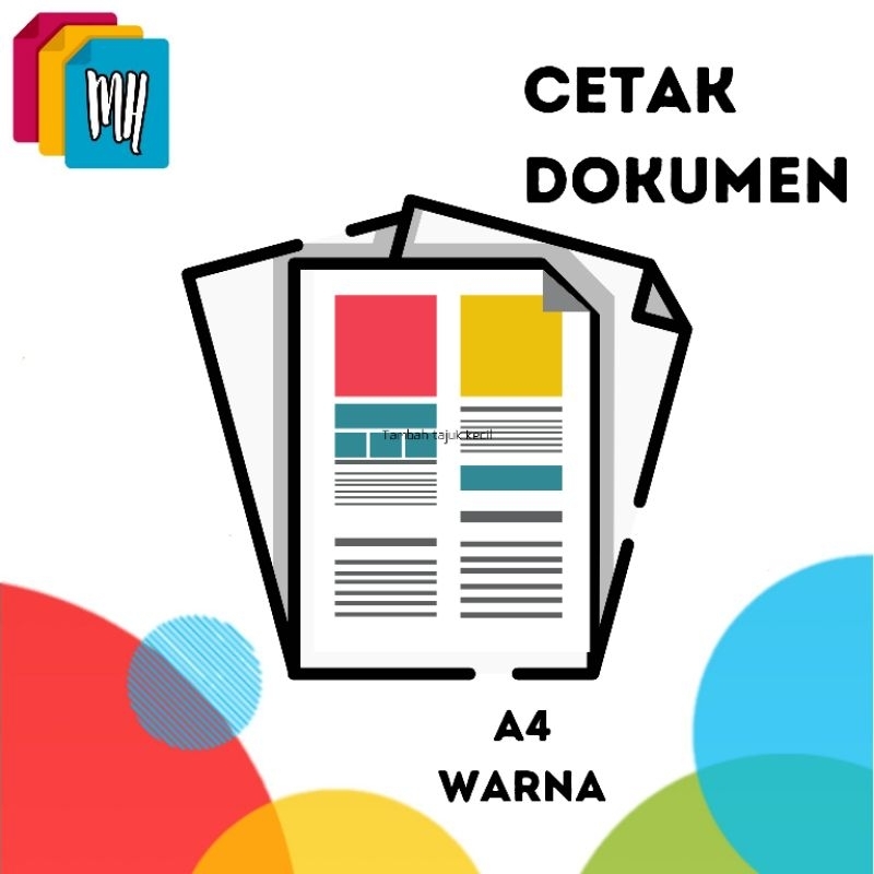 Cetak Dokumen Warna Saiz A4 70GSM/Color A4 Size 70GSM Document Print ...