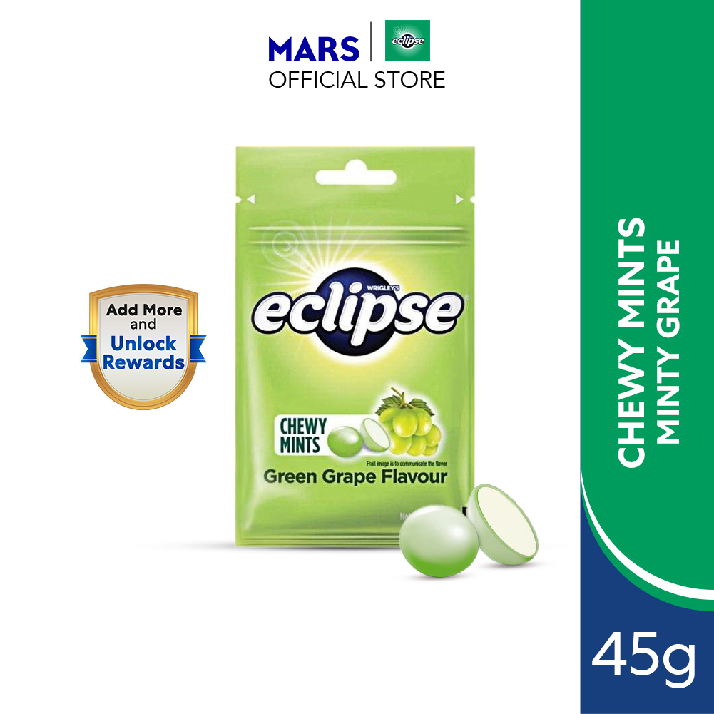 Eclipse Chewy Mints Green Grape Bag 45g Chewy Candy / Fruity | Shopee ...