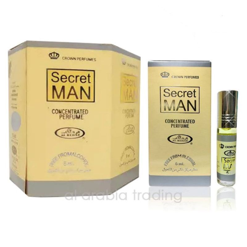 SECRET MAN ORIGINAL Al Rehab 6x6 ml (6 pcs/box)Roll-on Perfume 👩🏻👨🏻 ...