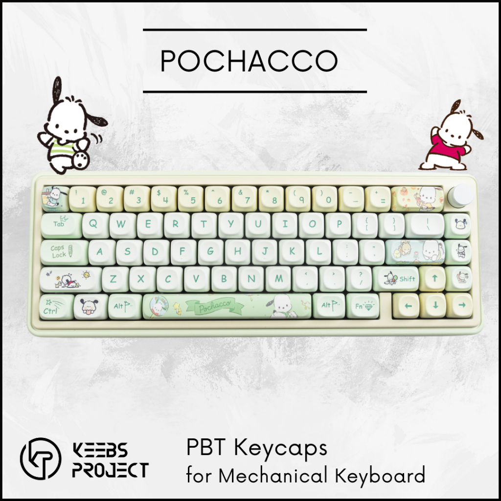 [READY STOCK] Pochacco Sanrio PBT MOA Profile Keycap Set for Mechanical ...