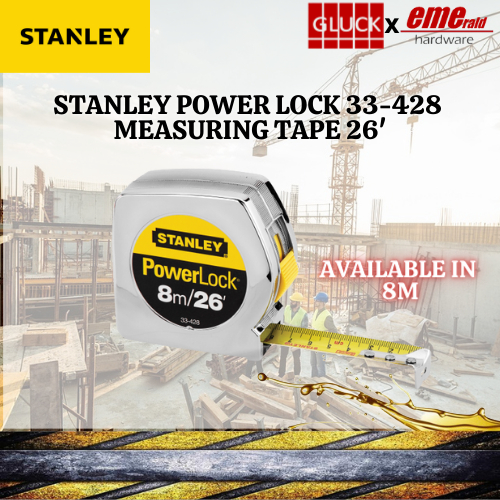 STANLEY PowerLock Measuring Tape (33-428 8m/26') 8 拉尺 Pita Pengukur ...