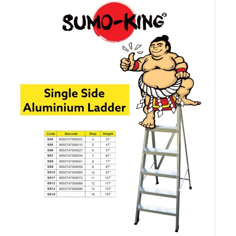 Sumo King Aluminium Ladder Single Sided / Tangga Aluminium | Shopee Malaysia